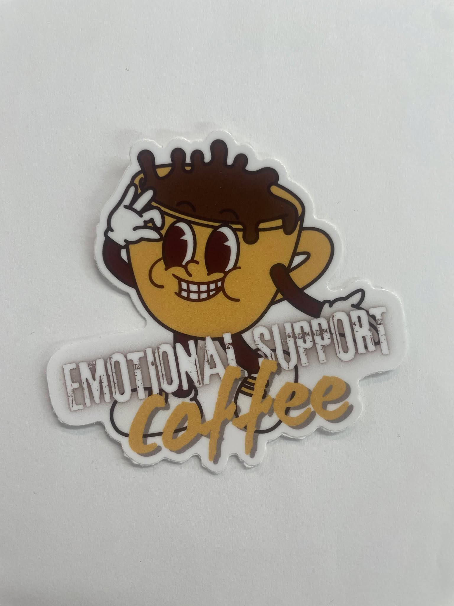 Emotional Support Coffee Vinyl Sticker | Carlisle Creative Vibes
