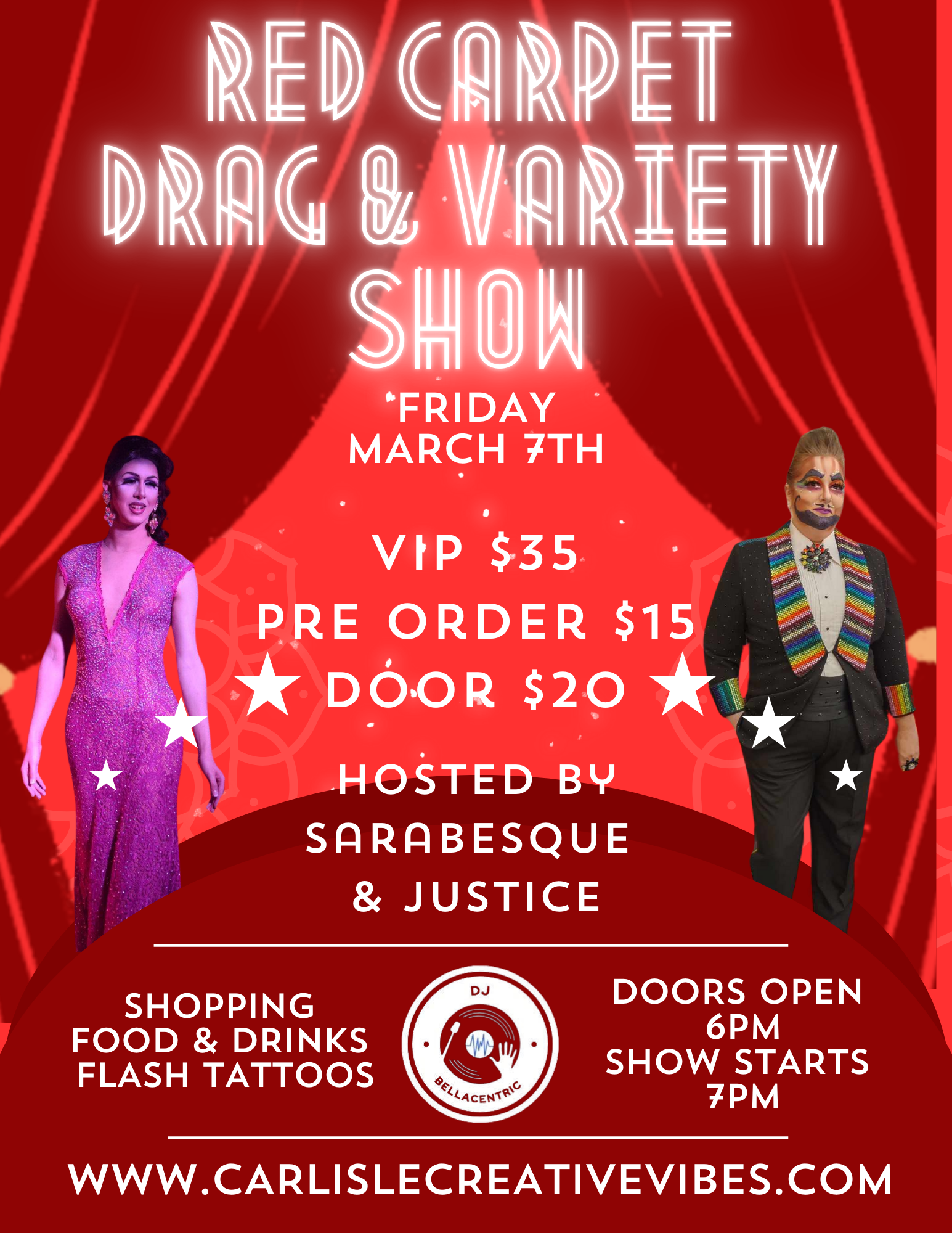Red Carpet Drag & Variety Show | Carlisle Creative Vibes